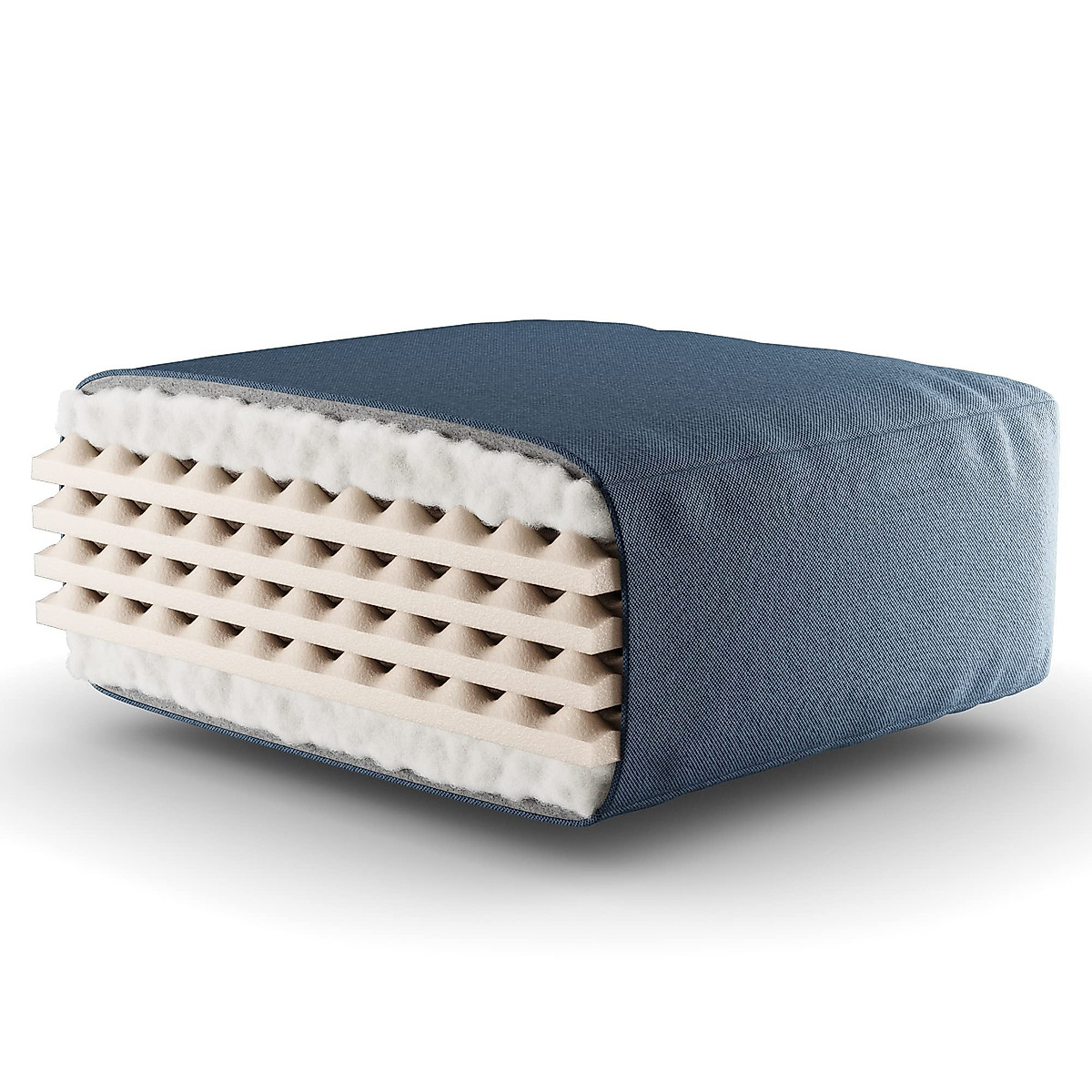 by The Futon Factory Cooling Gel Memory Foam 8 inch Futon Mattress - Solid Khaki Cover - Full Size - CertiPUR Certified Foams - Made in USA - (Frame not Included)