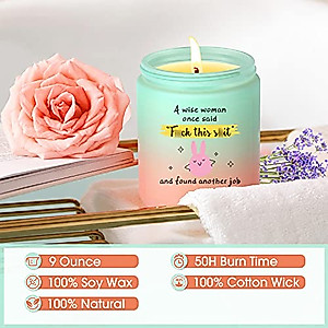 SOGLIM Scented Candle - Inspirational Gifts for New Job, Gift for Coworker Leaving for New Job - Employee Appreciation Gift Going Away Gift for Coworker - Congratulation Coworker Leaving New Job Gifts