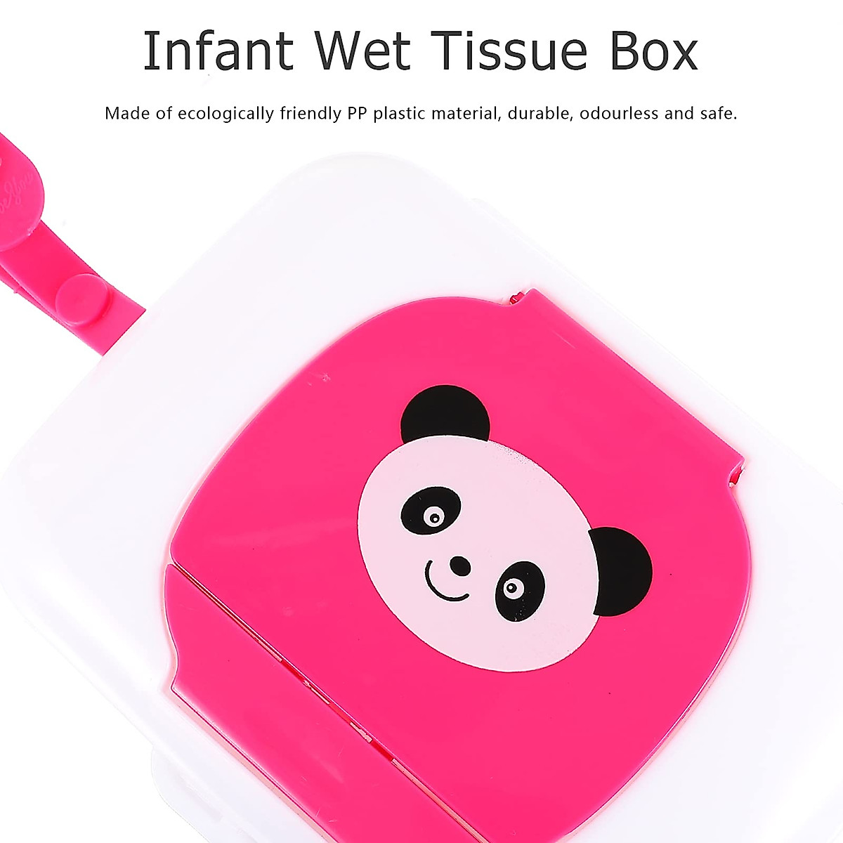 DOITOOL 1Pc Travel Wipe Dispenser Portable Wet Wipe Dispenser Container Wipes Container Wipe Holder Wipes Carrying Case for Travel (Pink)