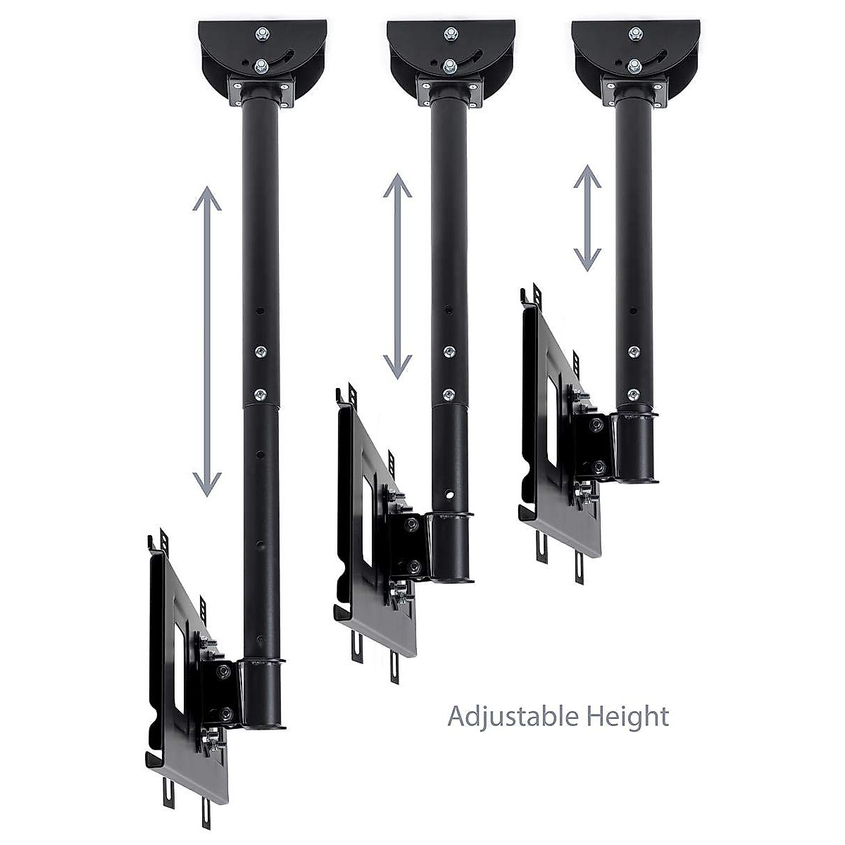 Displays2go Adjustable Ceiling TV Mount for 35 to 65 Inch Screens – Black (LTCEIL64)