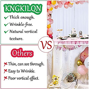 10x10FT White Backdrop Curtains for Parties - White Wedding Backdrop for Baby Shower Birthday Photo Home Party Curtains Backdrop 5x10FT 2 Panels, One size