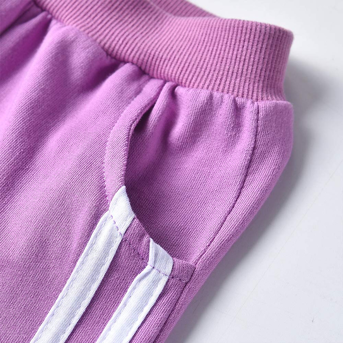 Toddler Boys Girls Clothes Hoodies Zipper Sweatshirt+Trouser Casual 2Pcs Outfits Set(Purple, 110/4T)