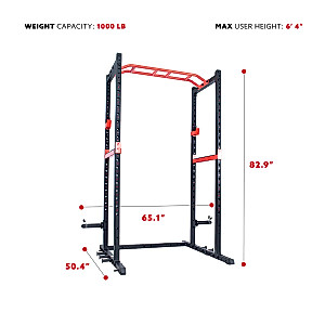 Sunny Health & Fitness Power Zone Strength Rack Power Cage - SF-XF9925, black