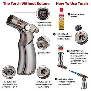 Smlpuame Cocktail Smoker Kit with Torch, Old Fashioned Bourbon Whiskey Drink Smoker Kit with Four Kinds of Wood Chips (No Butane)