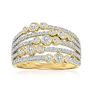 Ross-Simons 1.25 ct. t.w. Diamond Multi-Row Ring in 14kt Yellow Gold. Size 7