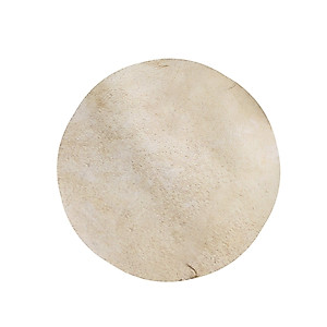 Yibuy 8 Inches African Tambourine Drum Head Goat Skin Replacement Parts Yellow