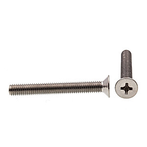 Prime-Line 9121388 Machine Screws, Metric, Flat Head, Phillips Drive, M5-0.8 X 40MM (10 Pack)