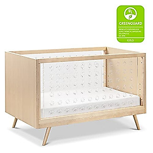 Babyletto Ubabub Nifty Clear 3-in-1 Crib in Natural Birch, Greenguard Gold Certified