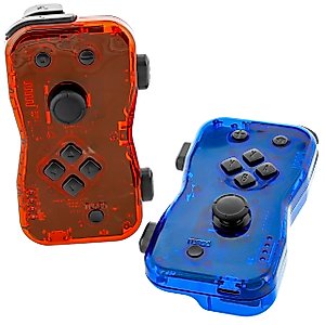Nyko Dualies Controller Set for Nintendo Switch - Red/Blue: Comfortable, Responsive, and Precise Wireless Gaming with Motion Control, USB C Charge Cable. Joycon Alternative