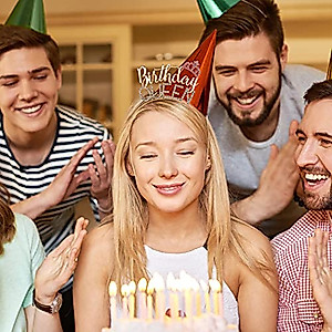 AOPRIE Birthday Crown Gold Birthday Queen Headband for Girl Birthday Tiara for Women Princess Crown Rhinestone Happy Birthday Hair Accessories