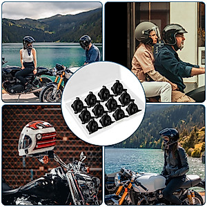 12pcs Helmet Screws, Motorcycle Helmet Screws Motorcycle Helmet Visor Screws Motorcycle Helmet Accessories (Black)