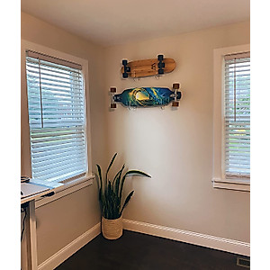 WANLIAN Skateboard Wall Mount Display Rack Skateboard Wall Rack Display Rack Hanger Rack Skateboard Wall Mount Bracket Deck Rack 1 Pair