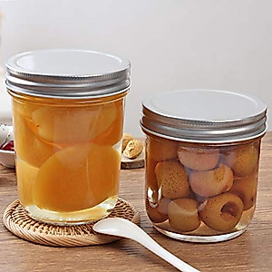 Accguan 6oz / 180ml Mason Jars Glass Jelly Jars, Canning Jars With Regular Lids, Ideal for Honey,Jam,Wedding Favors,Shower Favors, 30 Pack