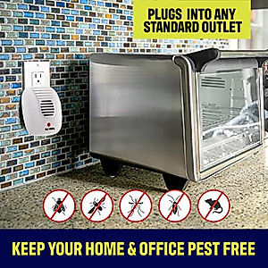 Bell + Howell Ultrasonic Pest Repeller Home Kit (Pack of 4), Ultrasonic Pest Repeller, Pest Repellent for Home, Bedroom, Office, Kitchen, Warehouse, Hotel, Safe for Human and Pet