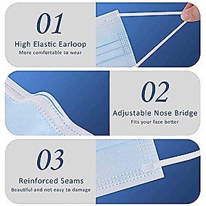 100PCS Black Disposable Face Mask Filter 3-ply Masks Protection Mouth Cover Masks Protection