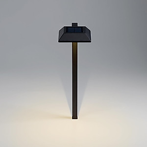 LampLust Black Solar Pathway Lights Outdoor, 4 Pack Stainless Steel Modern Path Lights, Waterproof, LED Metal Solar Garden Light for Yard, Walkway, Driveway & Landscape Lighting