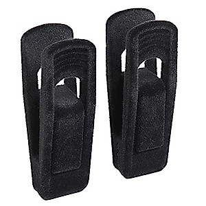 Tookie Velvet Hangers Clips, 20 Pack Strong Finger Flocked Clips, Beach Drying Racks, for Suit Velvet Hanger Pants Hangers Skirt Hanger, Perfect for Thin Velvet Hangers(Black)