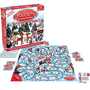 AQUARIUS Rudolph The Red-Nosed Reindeer Board Game - Fun Family Christmas Gift for Kids & Adults - Officially Licensed Rudolph Merchandise & Collectibles