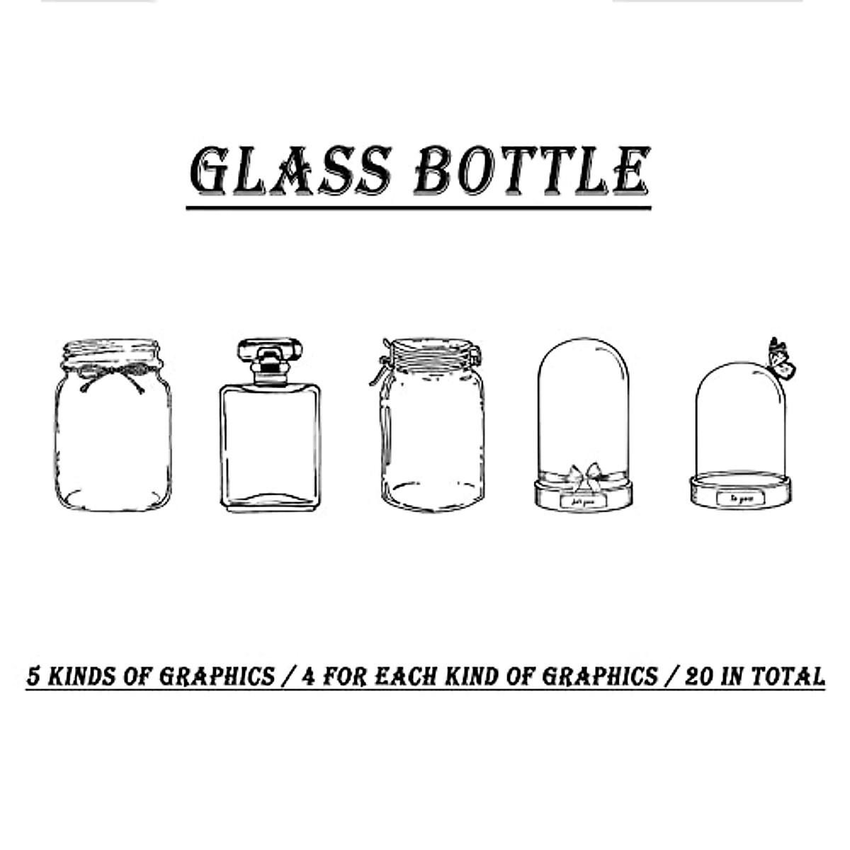 LCLZ 40 PCS Transparent Dried Flower Bookmarks, DIY Handmade Bookmarks Blank Set, Dried Flower Bookmark Bottle, Clear Drift Bottle Bookmark, Plant Flower Bookmark Maker (A)