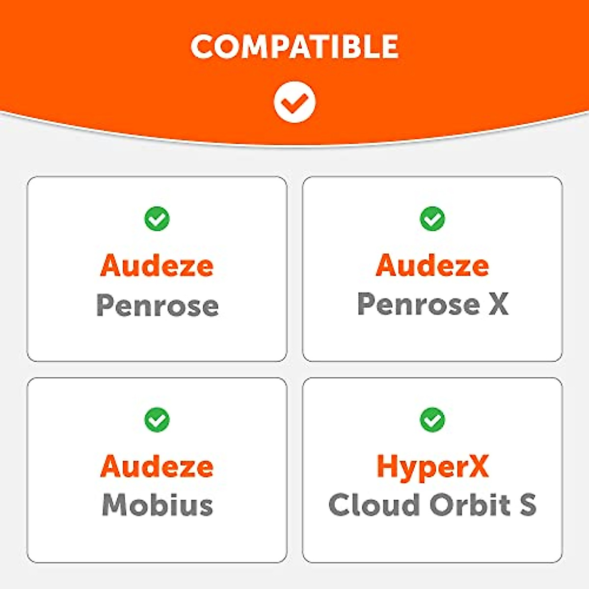 WC Freeze Penrose - Hybrid Fabric Cooling Gel Replacement Earpads for Audeze Penrose & Mobius, Made by Wicked Cushions, Improved Durability, Thickness and Sound Isolation | Black