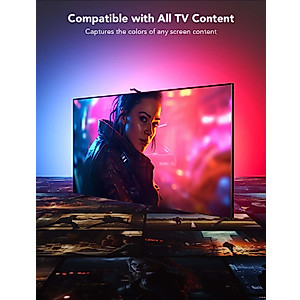 Govee Envisual TV Backlight T2 with Dual Cameras, 16.4ft RGBIC Wi-Fi LED Backlights for 75-85 inch TVs, Double Light Beads, Adapts to Ultra-Thin TVs, Smart App Control, Music Sync, H605C