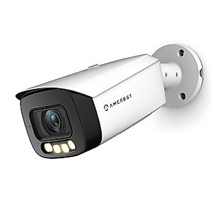 Amcrest 4K AI Bullet IP PoE Camera, 4K@30fps, 164ft Night Color Vision, Security IP Camera Outdoor, Face Detection, Human & Vehicle Detection, Built-in Siren Alarm, Built in Mic IP8M-TB2886EW-AI