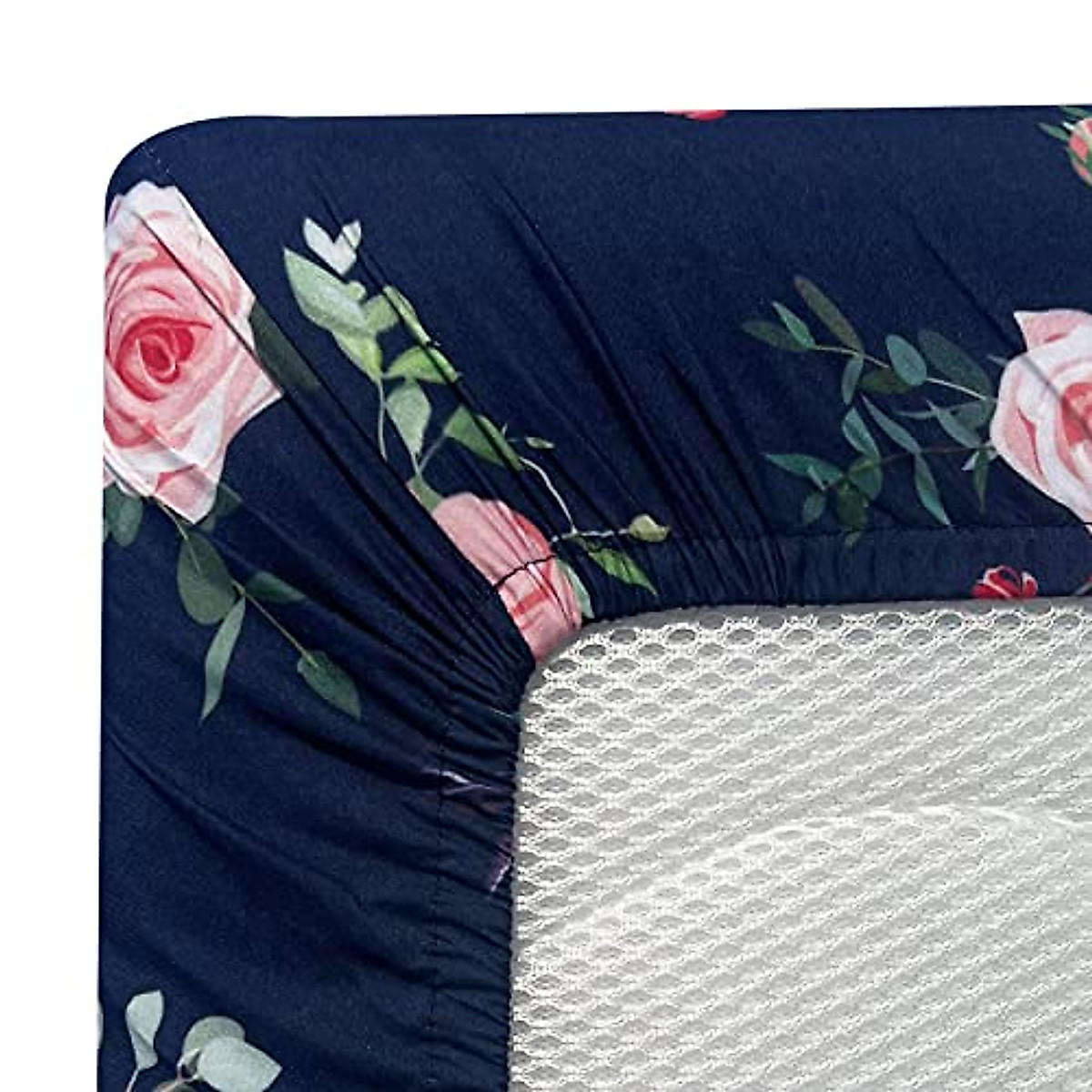 AMROSE 3 Pack Heavenly Soft Crib Sheets for Baby Girls, 28'' X 52'' Fitted Crib Sheets for Crib and Toddler Mattress Pad, Silk Touch Gentle Breathable Microfiber, Floral & Butterfly