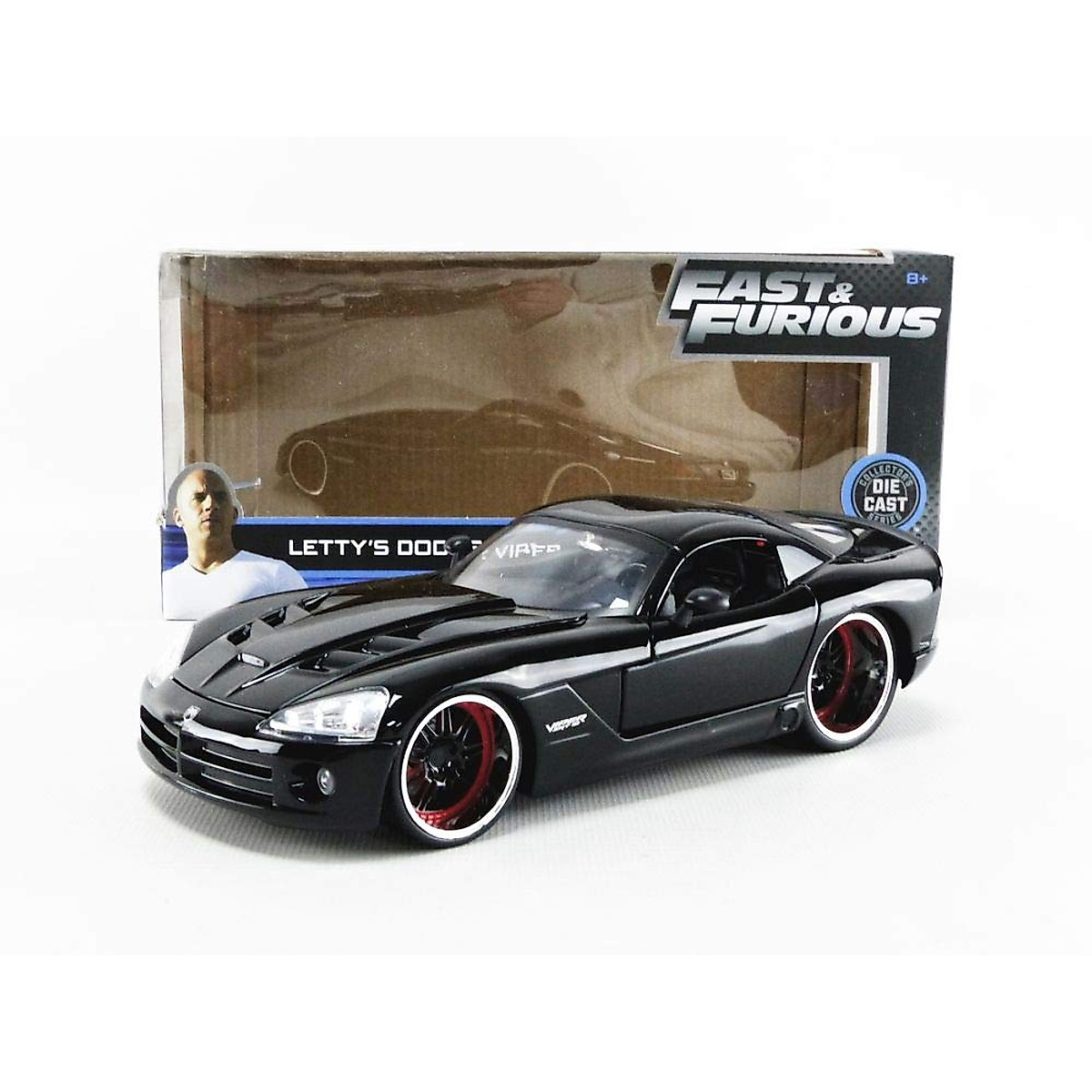 Fast & Furious 1:24 Letty's Dodge Viper SRT10 Die-Cast Car, Toys for Kids and Adults