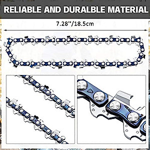 Honoson Mini Chainsaw Chain Chainsaw Chain Mini Guide Saw Chain Replacement Portable Mini Chainsaw Chain Guide Chain for 4 Inch 550W 24V 26V 36V Cordless Electric Chainsaw (4, 4)