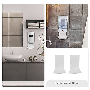 2pcs Soap Dispenser Tray Laundry Scent Boosters Soap Drip Tray Soap Dispenser Drip Tray Hand Wash Dispenser Stand Tap Bracket Wall-mounted Drip Catcher Spray Connector White Abs