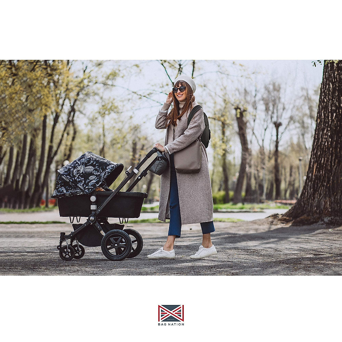 Bag Nation Diaper Bag Backpack | Large Capacity Unisex Baby Bag with Stroller Straps, Changing Pad and Sundry Bag - Holds All Your Baby’s Essentials - Baby Shower Bundle