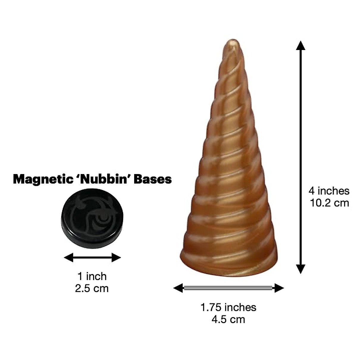 Helmet Flair MagNeatOhz Unicorn Horn for Helmet | Made in USA | Helmet Accessory for Bike Helmet, Ski Helmet | Magnetic Attachment | Interchangeable (Helmet Not Included)