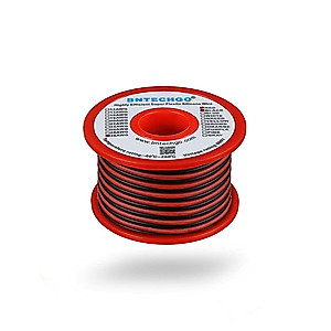 BNTECHGO 30 Gauge Silicone Wire Spool Red and Black Each 50ft 2 Separate Wires Flexible 30 AWG Stranded Tinned Copper Wire