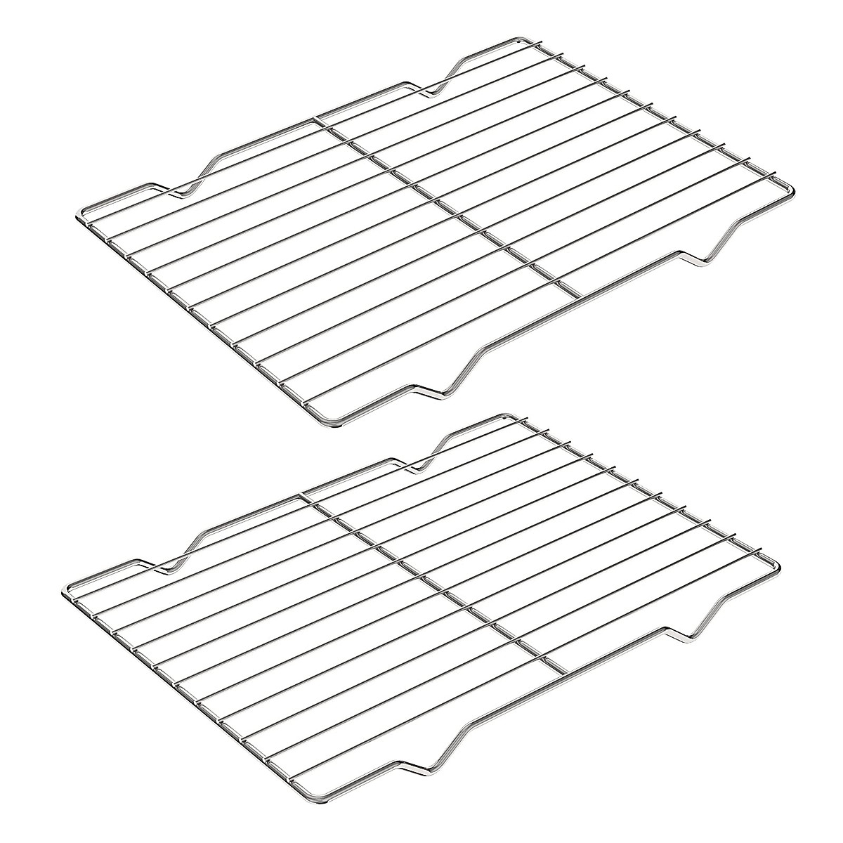 Adorila 2 Pack Cooling Rack for Baking, 8.7" x 6.3" Stainless Steel Grill Rack, Baking Rack for Baking Cooking Roasting Oven Use