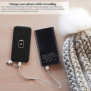 Spy Hidden Camera Power Bank,10000mAh Portable Security Camera Nanny Cam,HD 1080P Video Recording Charger Camera for Home Office,Night Vision/Motion Detection/10+Hours Recording/No WiFi Needed