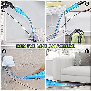Sealegend Dryer Vent Cleaner Kit Vacuum Attachment Bendable Dryer Lint Remover with Guide Wire Dryer Lint Screen Cleaning Hose