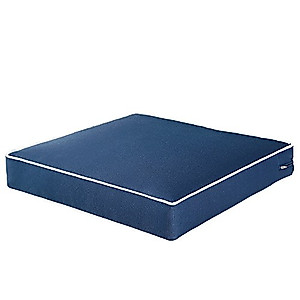 QILLOWAY Outdoor/Indoor Furniture Cushions Set,Replacement Deep Seat Cushion for All Weather Patio Chair Furniture (Navy Blue)