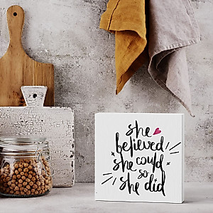 Inspirational Graduation Friendship Gifts Encouragement Gifts for Best Friends Spiritual Gifts for Women Farmhouse Wooden Box Sign for Home Office Bedroom Living Room Shelf Desk Table Decoration