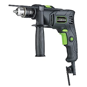 Genesis 1/2 5.0A Variable Speed Reversible Hammer Drill with Auxiliary Handle, Chuck Key and Key Holder and 5ft Power Cord (GHD1250SE)