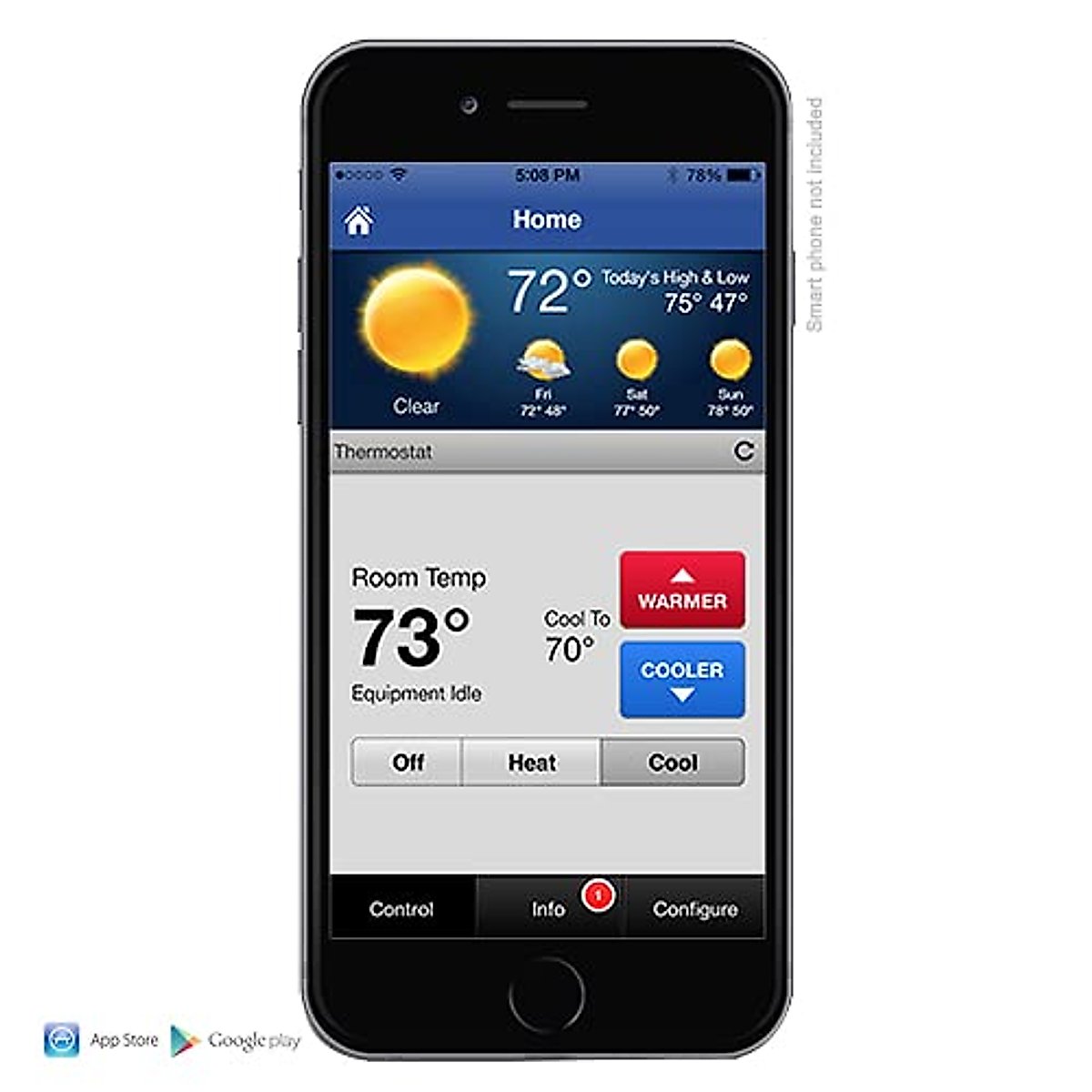 Venstar T7850 Colortouch 7 Day Programmable Thermostat with Built in Wifi (Replaces T5900 and Acc0454)