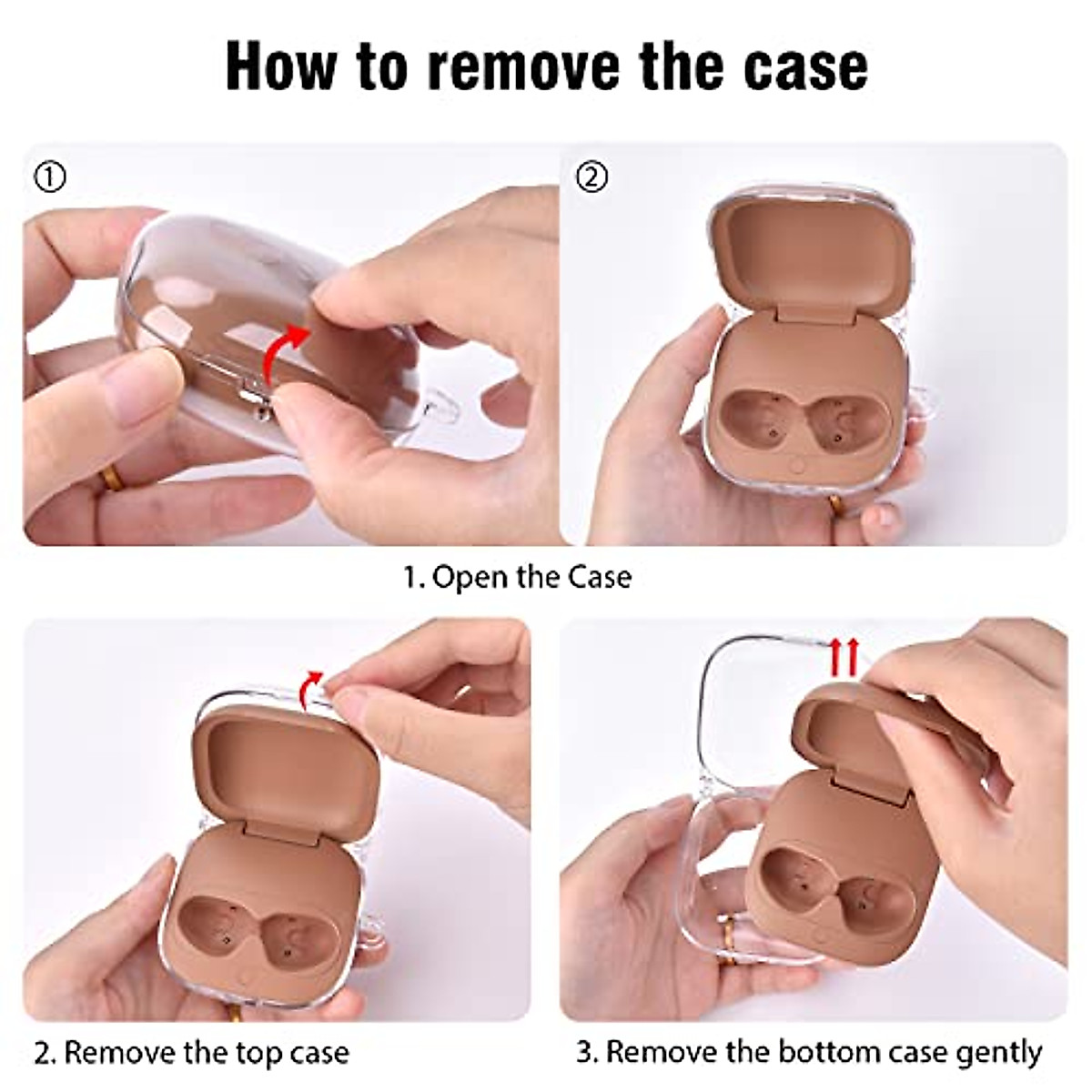 Beats Fit Pro Case Cover, Filoto Hard Case for Apple Beats Fit Pro 2021 Shockproof Protective Earbuds Case with Keychain Accessories for Men Women (Clear)