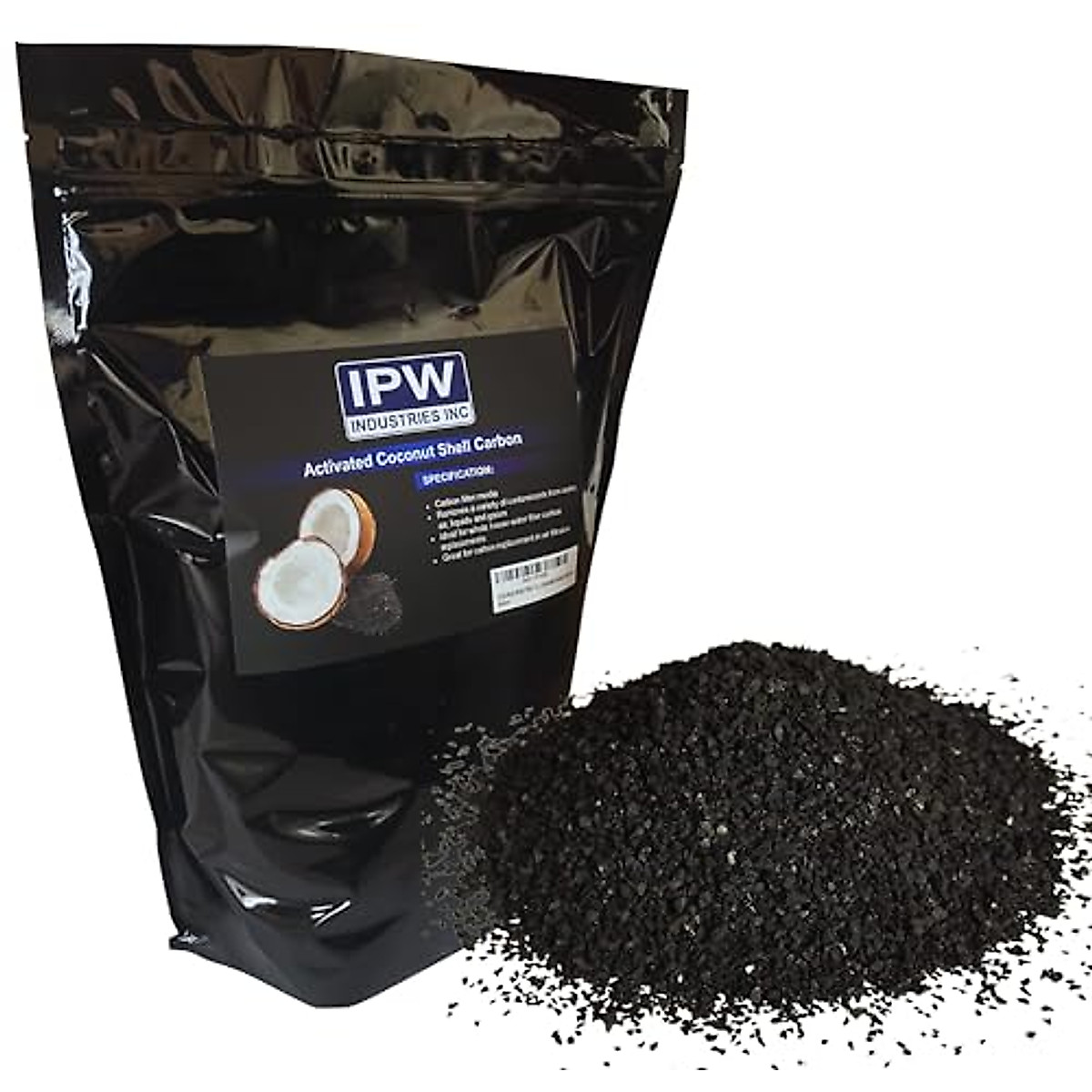 5 Lbs Bulk Water Filter/Air Filter Refill Coconut Shell Granular Activated Carbon Charcoal by IPW Industries Inc