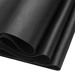 DMiotech 1 Pack 8 Inch x 53 Inch Faux Leather Sheet Furniture Cover Fabric Skin Black PU Leather Roll for Handmade DIY Craft Projects