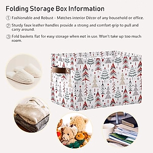Christmas Trees Storage Basket Bins Foldable Decorative Storage Box Laundry Hamper Baskte Storage for Pet Books Clothes Makeup Nursery Closet Office,1 pcs