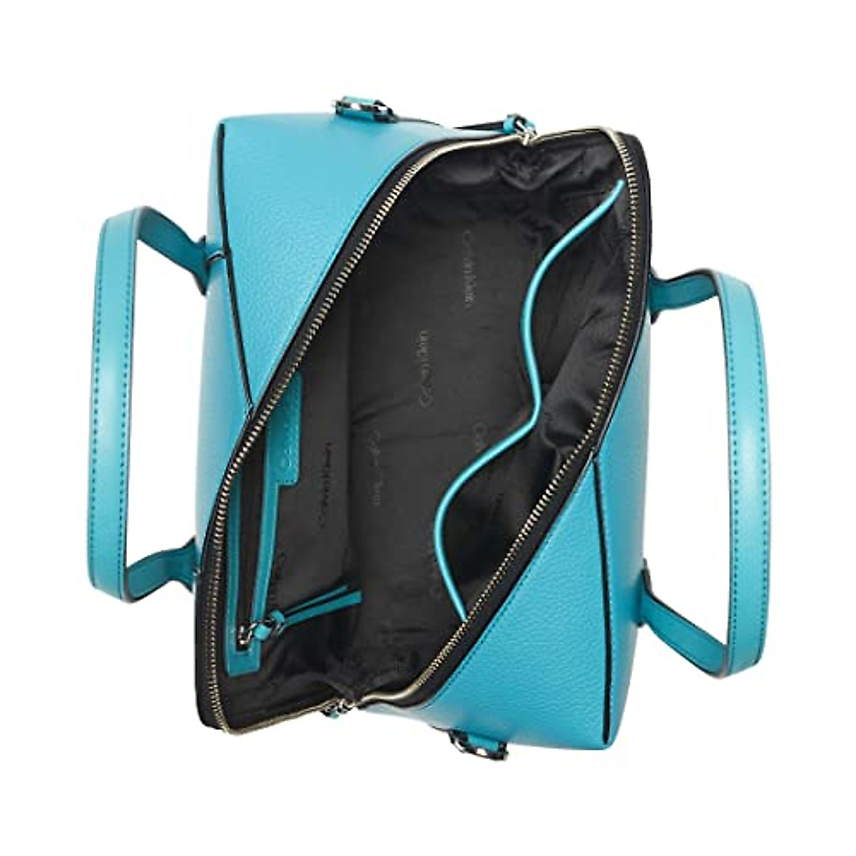 Calvin Klein Brenda Top Zip Satchel, Turquoise