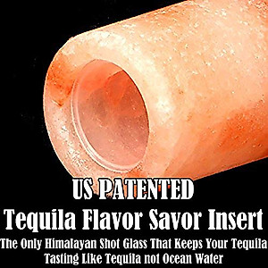 The Spice Lab Tequila Shot Glasses - Pink Himalayan Salt Tequila Shot Glasses - 4 Pack - Just Pour, Shoot and Bite a Lime - Natural – Perfect for your Bar