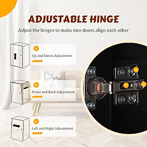 MUPATER 72'' Kitchen Pantry Cabinet Storage Hutch with Microwave Stand, Freestanding Pantry Buffet Cabinet with Adjustable Shelves, Cupboard and Drawer for Home, Black