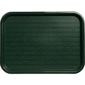 Carlisle FoodService Cafe Plastic Fast Food Trays, 12" x 16", Slate and Forest Green