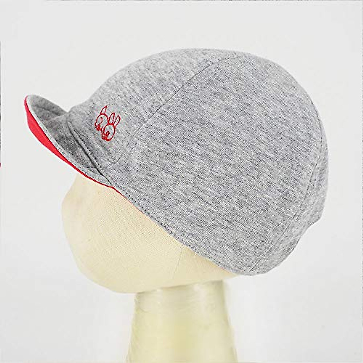 Keepersheep Baby Reversible Baseball Cap Infant Sun Hat, Shell Embroidery Cotton (Gray-New Size, 6-12 Months)