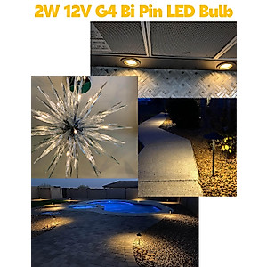 Xyanmc G4 LED Bulb AC DC 12V to 24V JC Type, 20W-30W T3 G4 Halogen Equivalent, 2W 2700K Warm White, G4 Bi-Pin Base, 250LM, Landscape Lighting Courtyard Lawn Lights, Non-Dimmable,10pcs